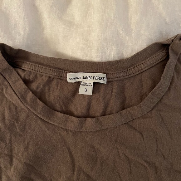 James Perse | Tops | James Perse Crew Neck Tee Brown | Poshmark